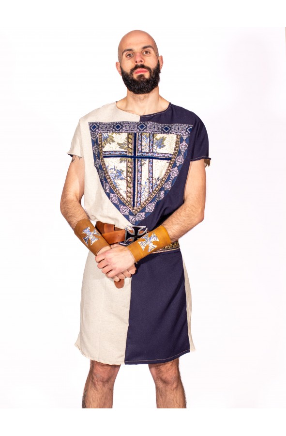 Medieval costume primitive Blue Knight.