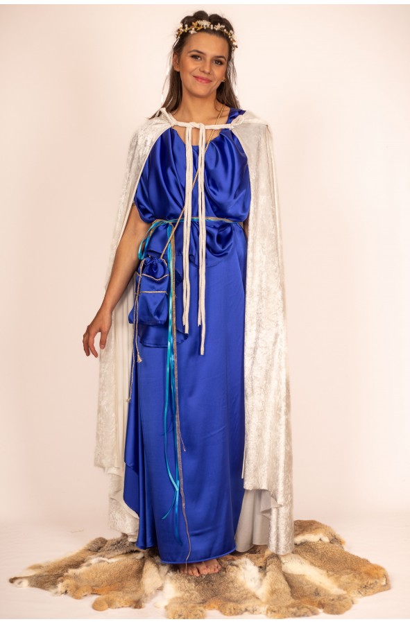 Velvet-Inspired White Roman Cloak - Power and Prestige by Yute Crea